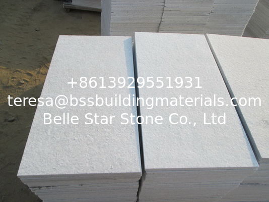 Snow White Quartzite Tiles Quartzite Pool Coping Stone Flamed Surface ...
