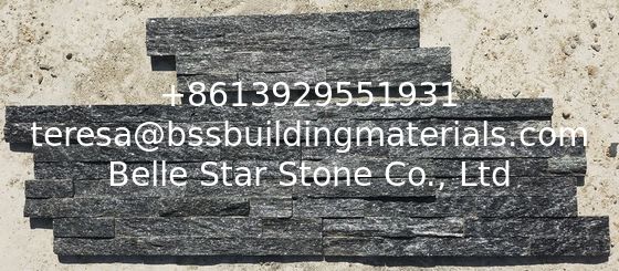 Black Quartzite Thin Stone Veneer,Split Face Z Stone Wall Panels ...