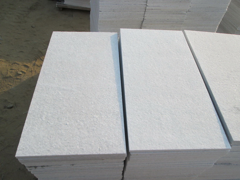 Snow White Quartzite Tiles Quartzite Pool Coping Stone Flamed Surface ...