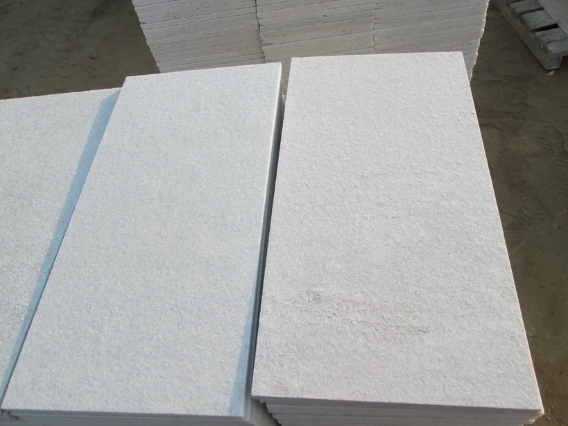 Snow White Quartzite Tiles Quartzite Pool Coping Stone Flamed Surface ...