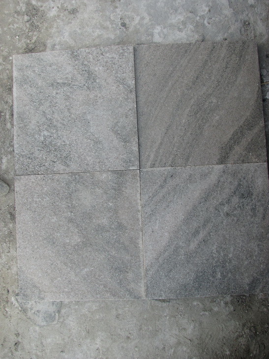 Pink Quartzite Floor Tiles Flamed Surface Shining Natural Stone Pavers ...