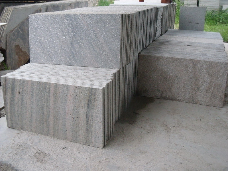 Pink Quartzite Floor Tiles Flamed Surface Shining Natural Stone Pavers ...