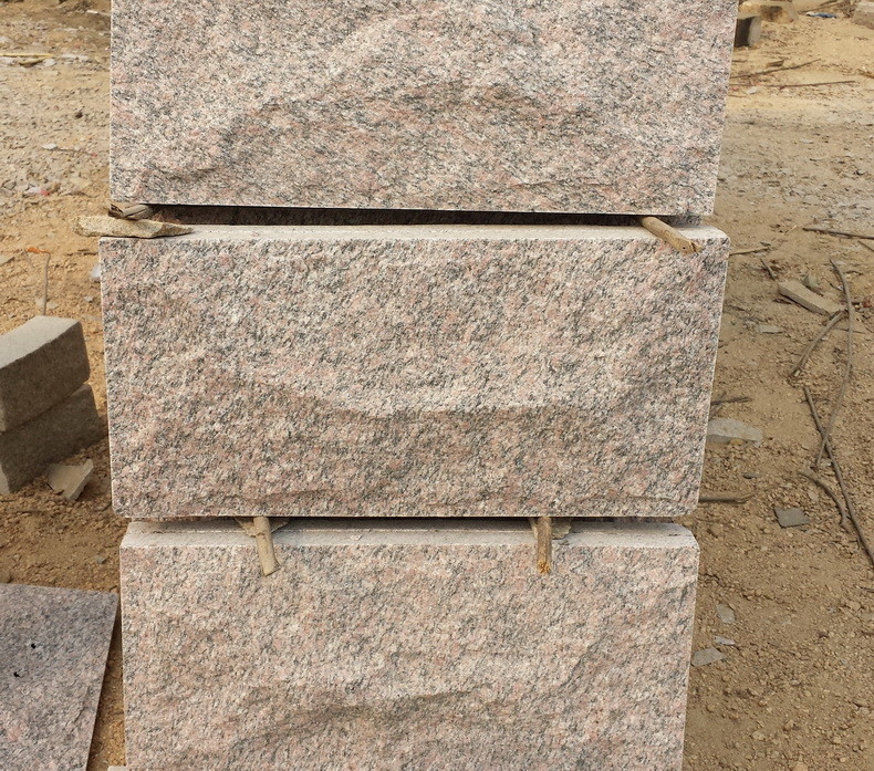 Rose Granite Mushroom Stones Pillar/Column Wall Stone Exterior Stone ...