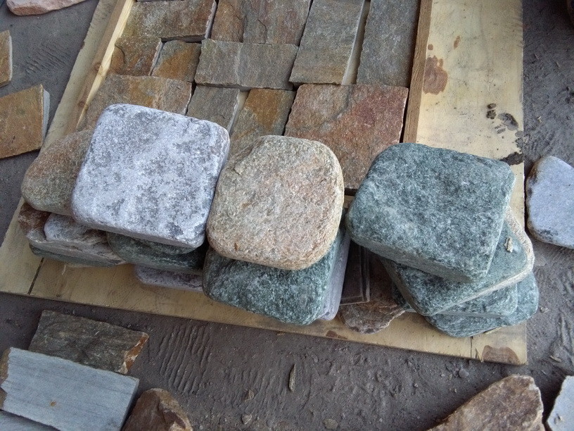Rustic Quartzite Tumbled Paving Stone Plaza Floor Pavers Natural ...