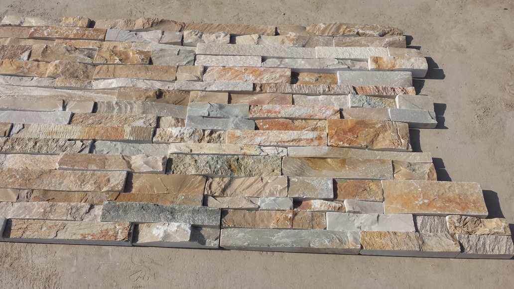 Hot Sales Quartzite Z Stone Cladding Rough Beige Stone Veneer Natural ...