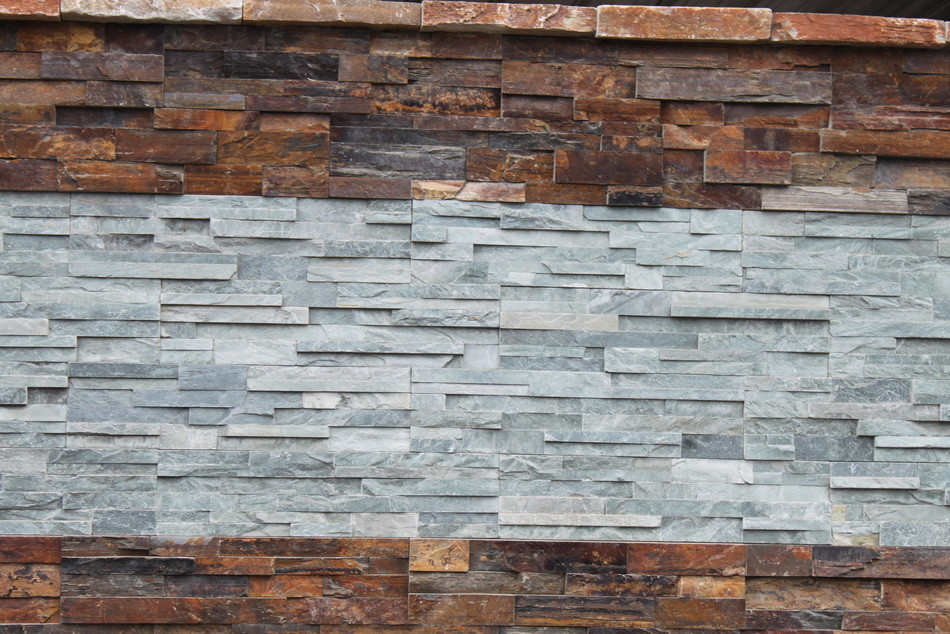 Green Slate Stacked Stone Veneer Natural Stone Cladding Outdoor Wall ...