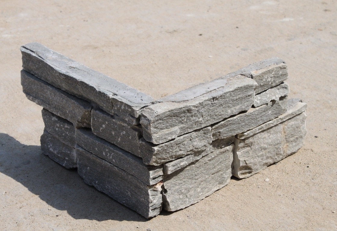 Grey Slate Cemented Culture Stone, Thick Grey Slate Ledgestone, Natural ...
