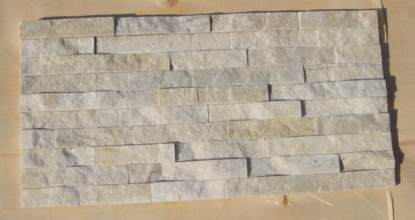 Ivory Quartzite Stacked Stone,Milk White Quartzite Thin Stone Veneer ...