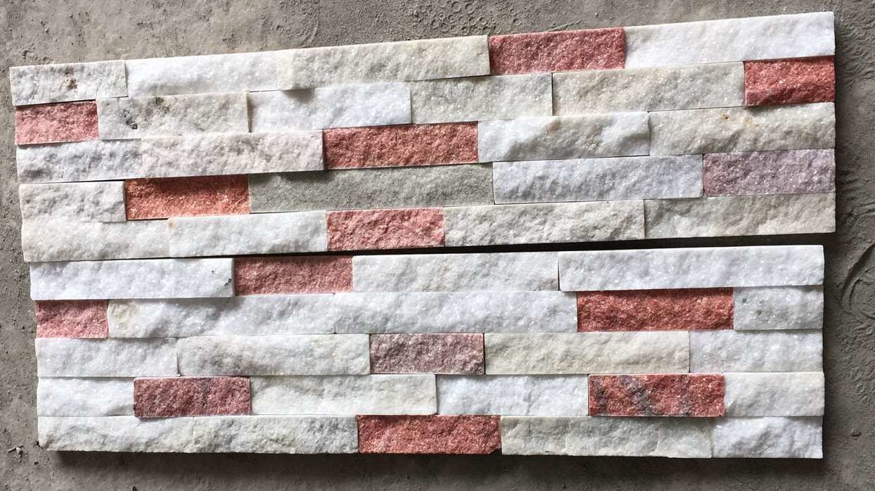 White/Pink Jade Quartzite Stacked Stone,Quartzite Z Stone Cladding ...