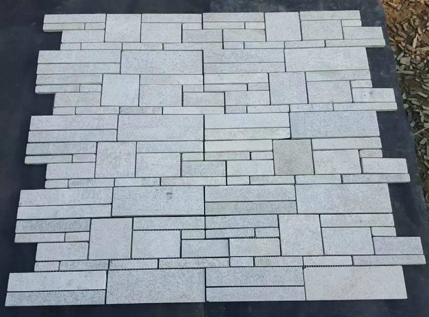 Flamed White Quartzite Stone Cladding,Special Pattern Culture Stone ...