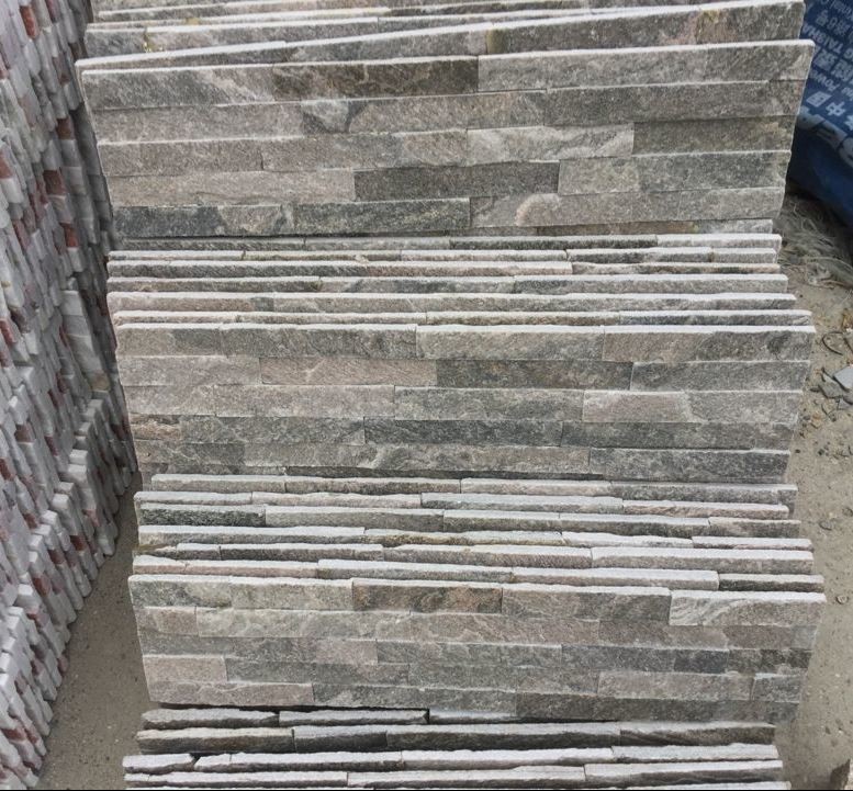 Pink Quartzite Thin Stone Veneer,Natural Z Stone Cladding,Outdoor ...