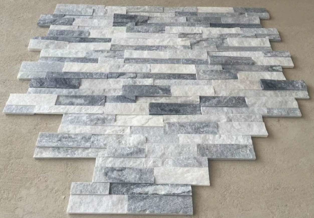 Cloudy Grey Quartzite S Clad Stacked Stone,Split Face Quartzite Stone ...