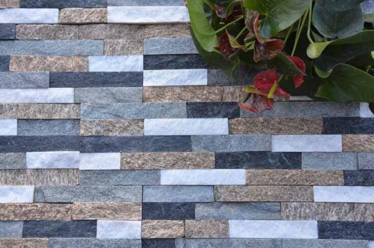 Quartzite Granite Culture Stone,Multicolor Stone Cladding,Natural Thin ...