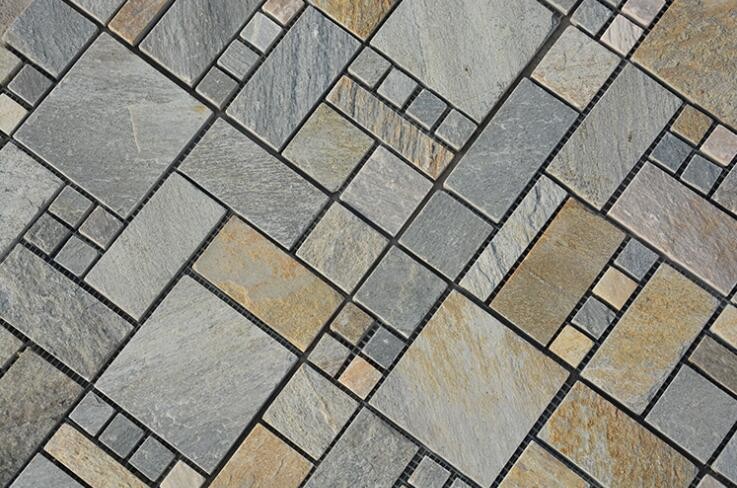 Oyster Quartzite Mosaic,Natural Stone Mosaic Pattern,Quartzite Mosaic ...