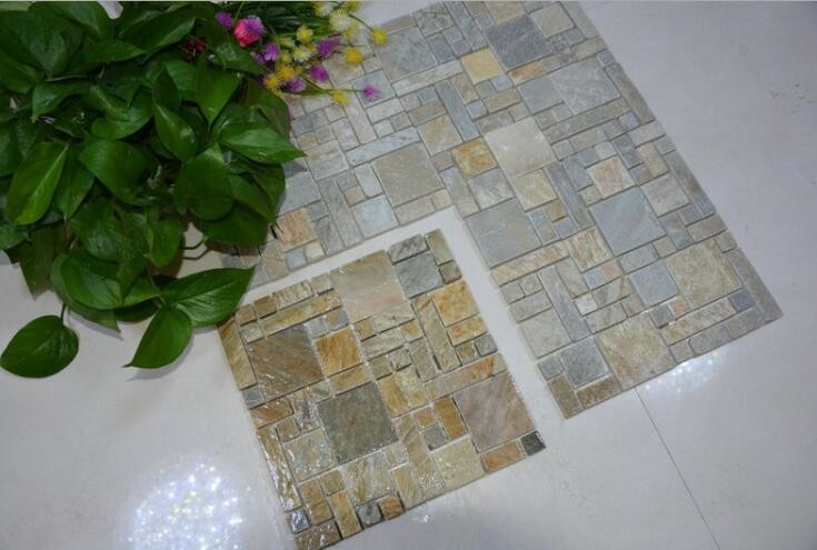 Oyster Quartzite Mosaic,Natural Stone Mosaic Pattern,Quartzite Mosaic ...