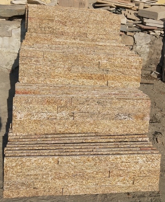 Tiger Skin Yellow Granite Ledgestone,Yellow Stone Veneer,Granite ...
