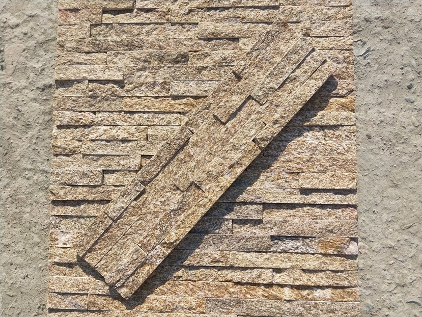 Tiger Skin Yellow Granite Ledgestone,Yellow Stone Veneer,Granite ...