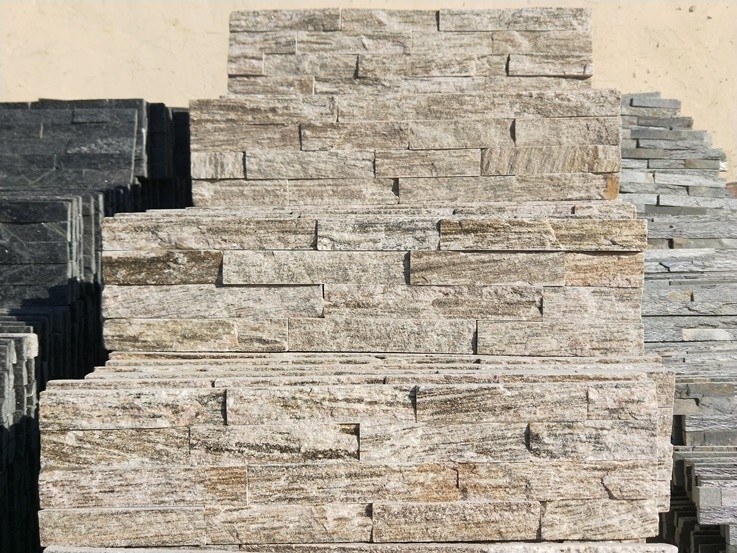 White Wood Granite Culture Stone,Natural Thin Stone Veneer,Fireplace ...