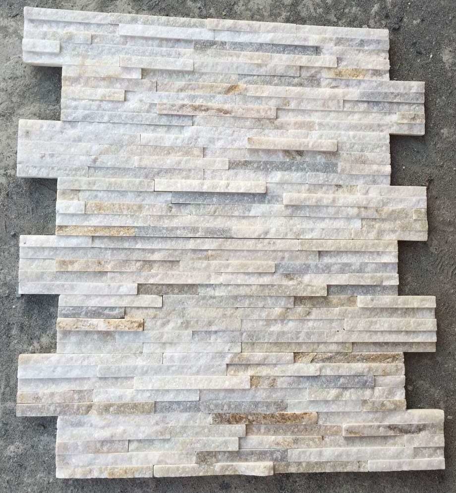 Off-White Quartzite Stone Wall Panels, Ivory White Quartzite Stone Wall ...