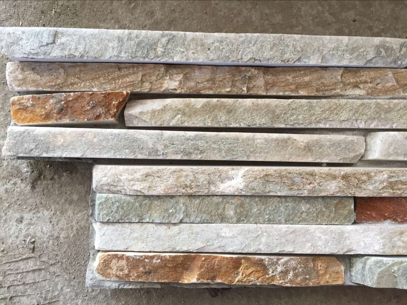 Oyster Quartzite Slim Cemented Stacked Stone,Zclad Stone Panel,Natural ...