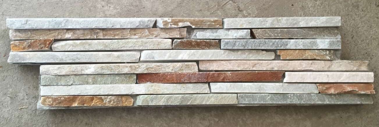 Oyster Quartzite Slim Cemented Stacked Stone,Zclad Stone Panel,Natural ...